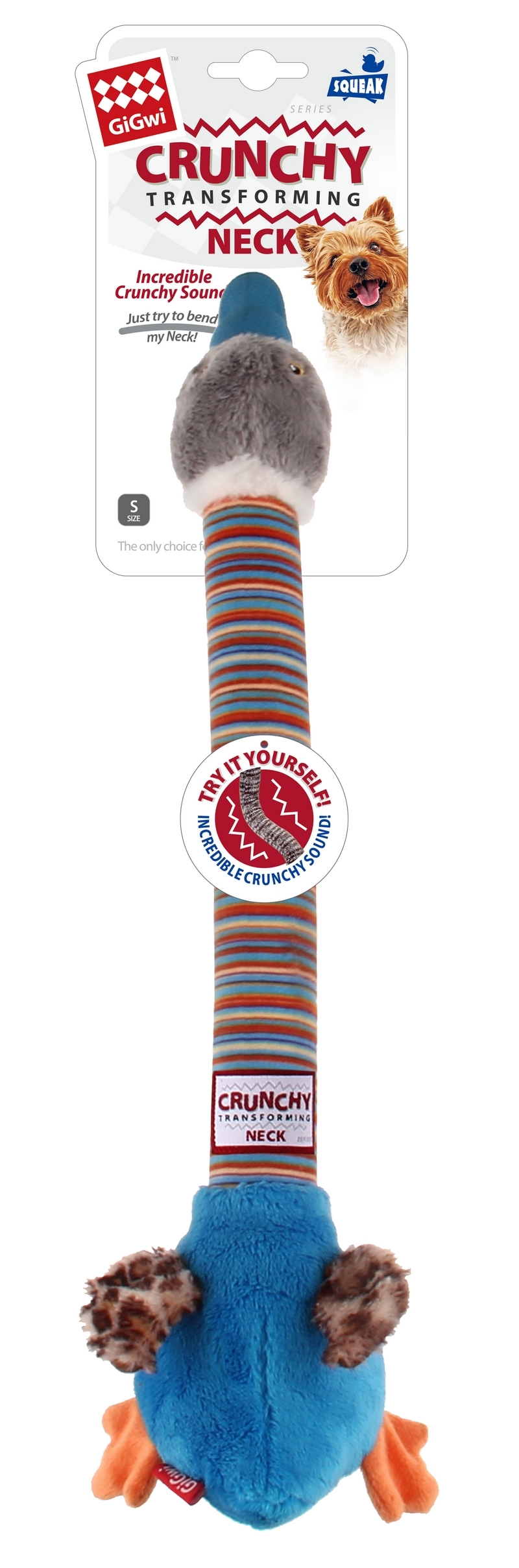 GiGwi Crunchy Neck Plush Friendz Duck S | ZooUP