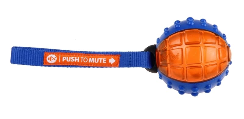 GiGwi Regular Ball Push To Mute Blue/Orange | ZooUP