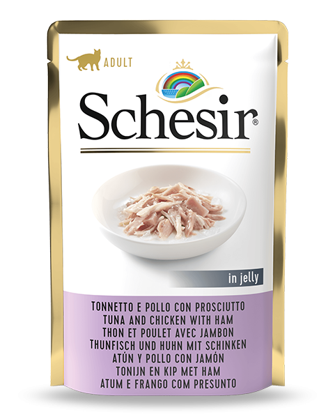 Schesir Gatto Tonnetto e Pollo con Prosciutto bustina 85 g - Zooup.it
