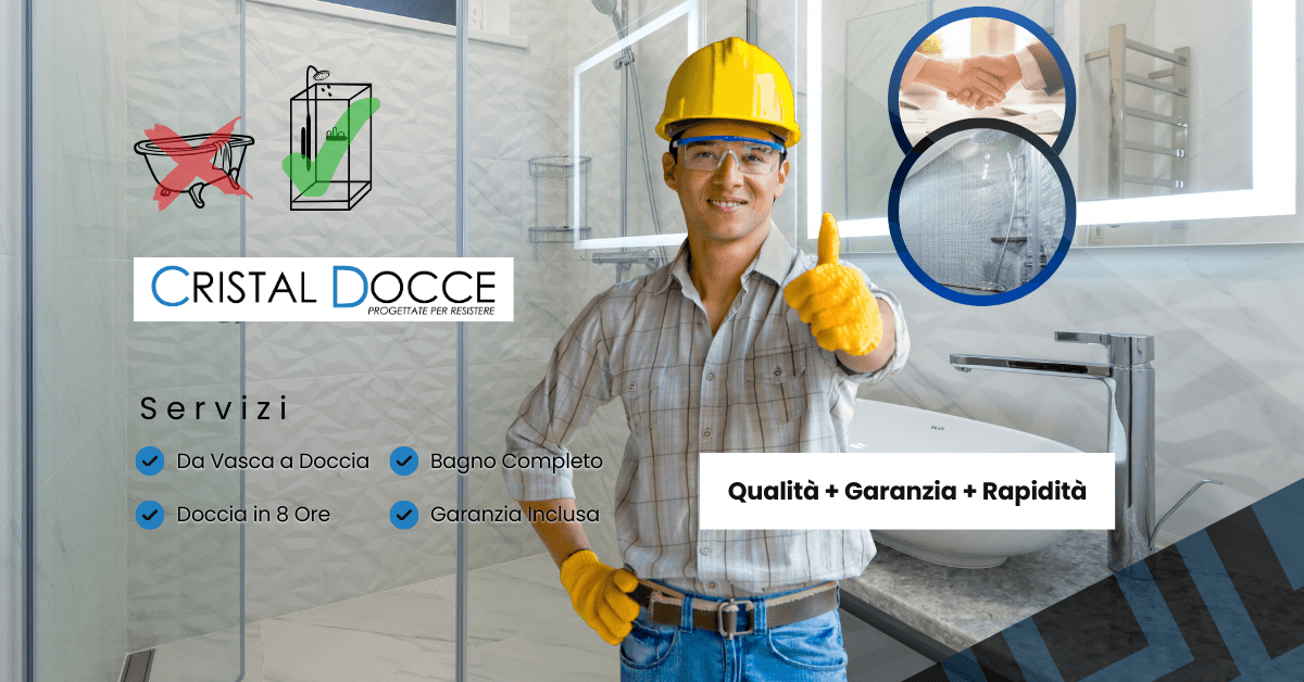 Trasformazione da Vasca a Doccia in 8 Ore – Cristal Docce