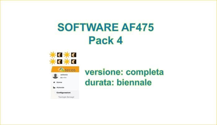 Software AF475 - Pack 4: Versione COMPLETA / BIENNALE | ATECOS srl