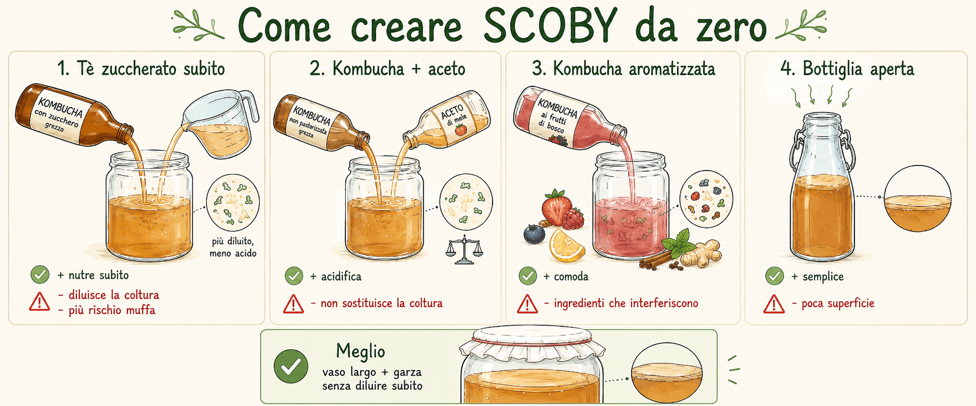Come creare uno SCOBY da zero partendo da una bottiglia di kombucha