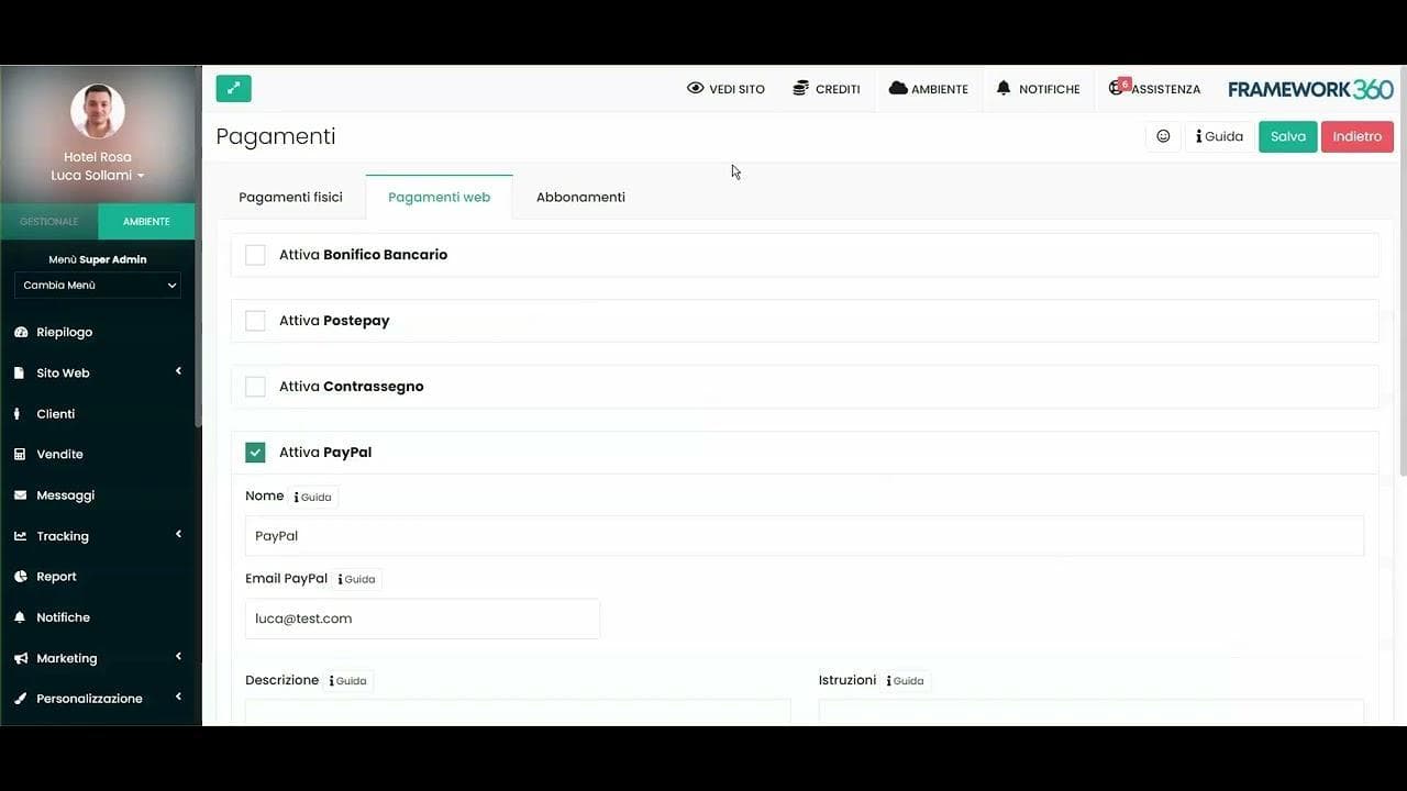 Conectar PayPal | Framework360