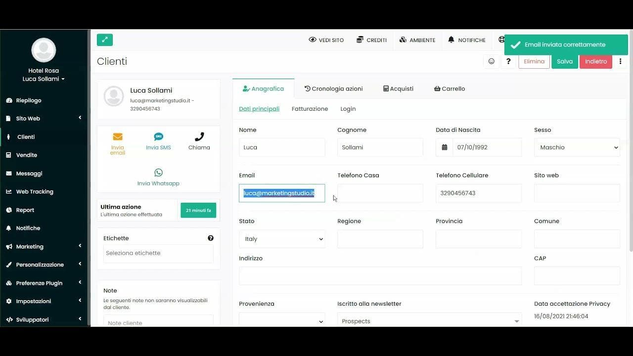 Contacting a client via email | Framework360
